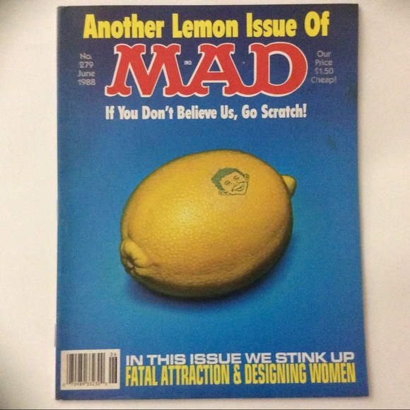 Mad Magazine | Other | Mad Magazine Lemon Issue 279 June 988 | Poshmark